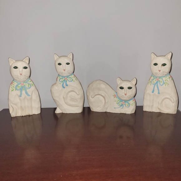 james haddon | Accents | Vintage James Haddon Folk Artist White Cats ...